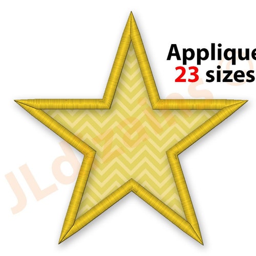 Star Embroidery Applique. Star Applique Design. Machine - Etsy