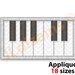 Piano Keyboard Applique Design. Piano Embroidery Design. Piano Keys ...