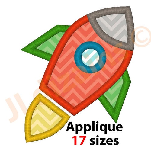 Rocket Ship Applique Machine Embroidery Design Space Shuttle - Etsy