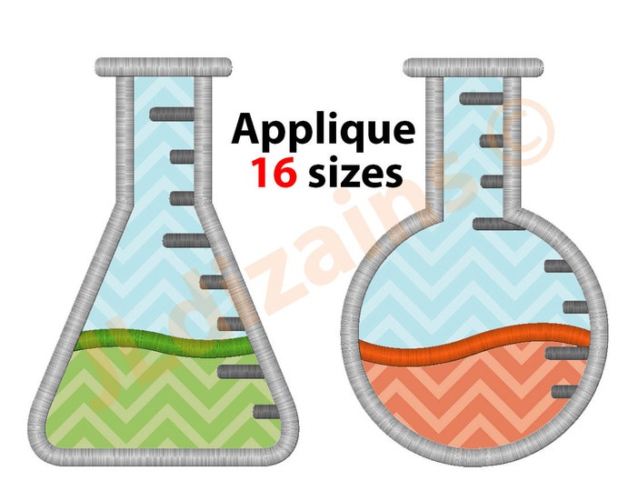 Mad Science Applique Pack- Crochet Pattern Only- Microscope- Beaker ...