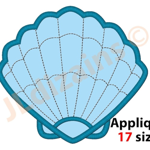 Sea Shell Applique Embroidery Design. Mini Shell. Seashell - Etsy