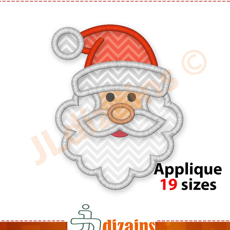 Santa Applique - Etsy