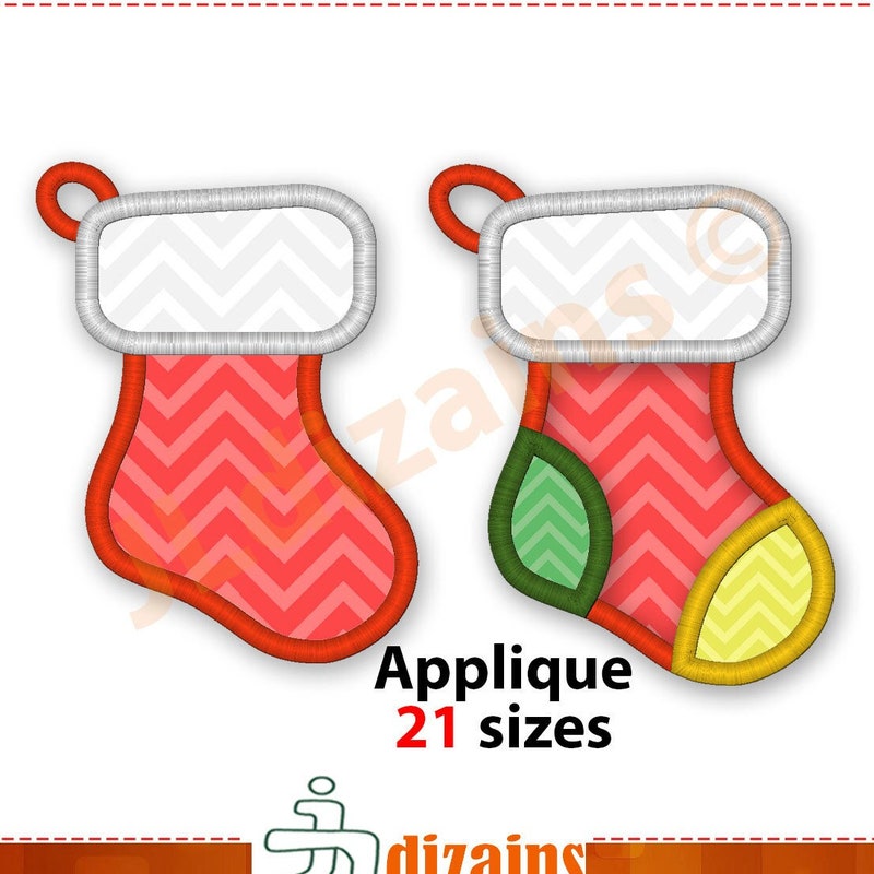 Christmas Stocking Applique - Etsy