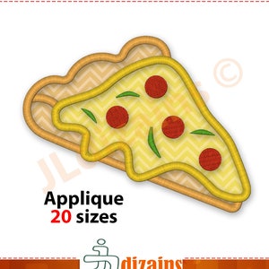Pizza Slice Applique Embroidery Design. Pizza Embroidery Design ...