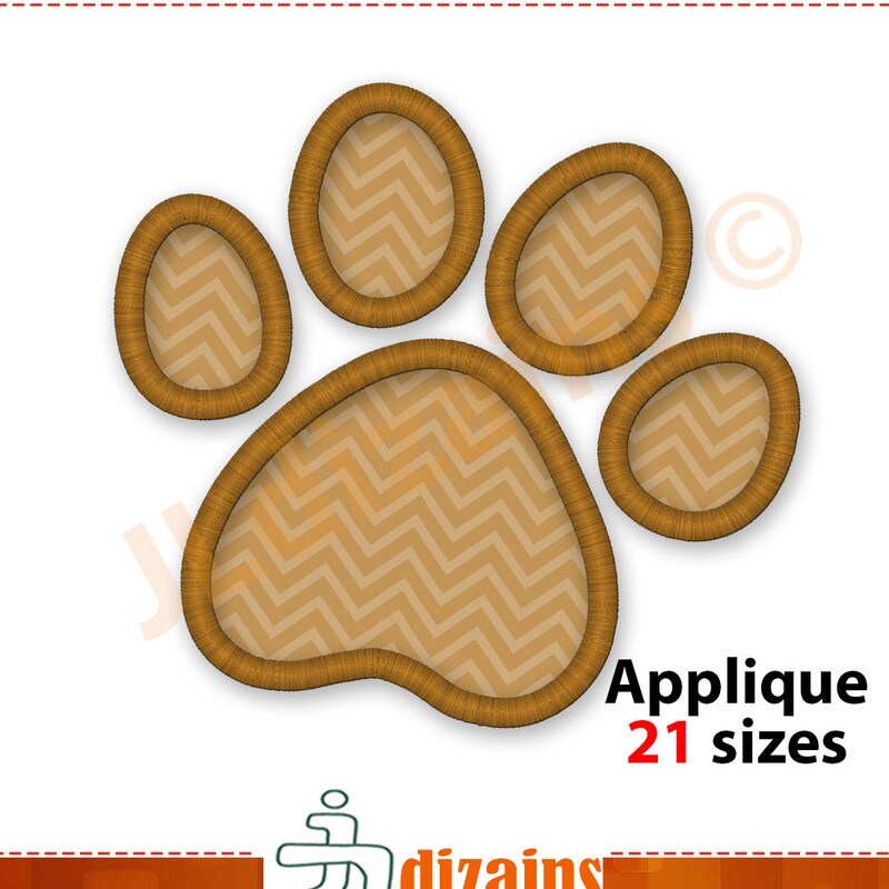 Paw Print Applique - Etsy