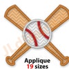 Baseball Applique Embroidery Designs - 4 Sizes - Custom Designs Welcome ...