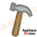Hammer Applique Design. Hammer Embroidery Design. Tools Embroidery ...