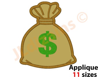 Money Bag Machine Embroidery Design - Etsy