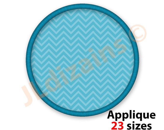 Circle Applique Embroidery Design. Circle Machine Embroidery - Etsy