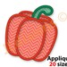 Sweet Pepper Applique Design. Pepper Embroidery Design. Bell Pepper ...