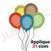 Balloons Applique Design. Birthday Balloons Applique Embroidery Design ...