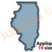 Illinois State Applique Embroidery Design. Machine Embroidery Design ...