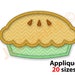 Pie Applique Embroidery Design. Pie Embroidery Design. Pie Applique ...