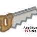 Saw Applique Design. Saw Embroidery Design. Handsaw Embroidery. Handsaw ...