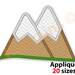 Mountain Applique Design. Mountain Embroidery Design. Hill Embroidery ...