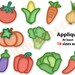 Vegetable Embroidery Applique Design Set. Pumpkin Applique - Etsy