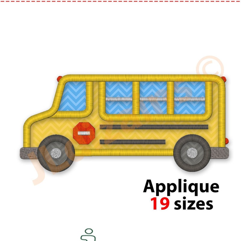 School Bus Appliques - Etsy
