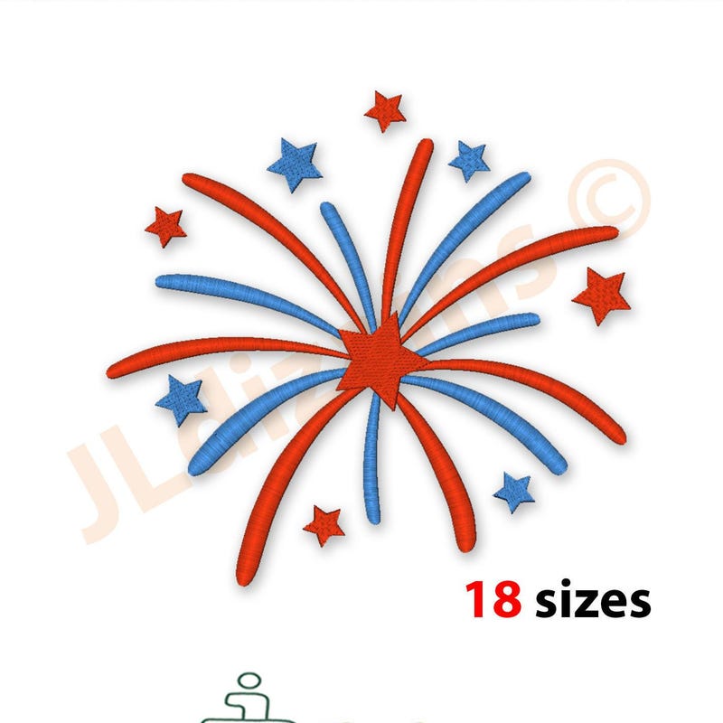 Firework Embroidery - Etsy
