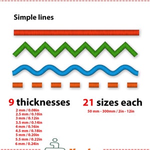 Satin Stitch Lines Embroidery. Simple Line Embroidery, Wavy Line ...