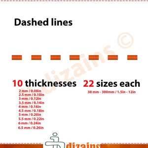 Dashed Line Embroidery Design. Dashed Lines Embroidery Designs. Dotted ...