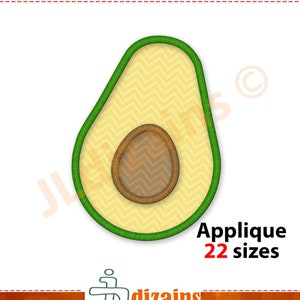 Avocado Embroidery Applique Design. Machine Embroidery Design With 22 ...