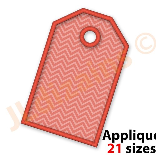 Gift Tag Applique Embroidery Design.price Tag Embroidery - Etsy