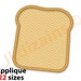 Toast Applique Embroidery Design. Toast Applique. Toast Embroidery ...