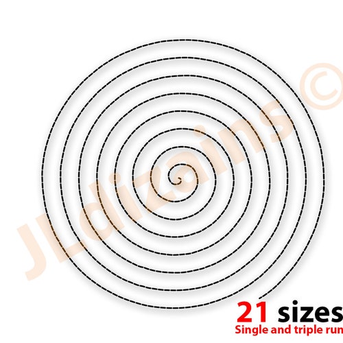 Spiral Quilt Block Embroidery. Spiral Quilting Block - Etsy
