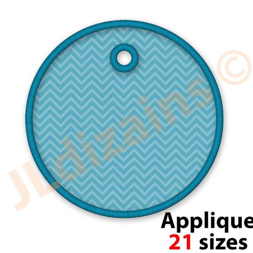 Round Price Tag Applique Embroidery Design. Round Gift Tag - Etsy