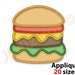Hamburger Applique Embroidery Design. Hamburger Embroidery Design ...
