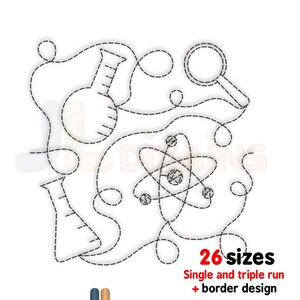 Science Quilting Embroidery Design. Science Quilt Block Embroidery ...