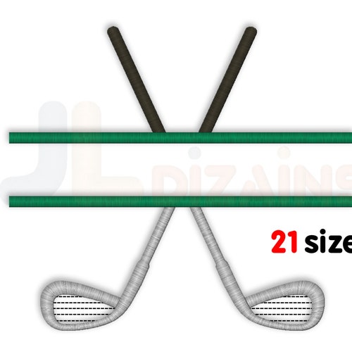 Modern Golf Machine Embroidery Design - Etsy