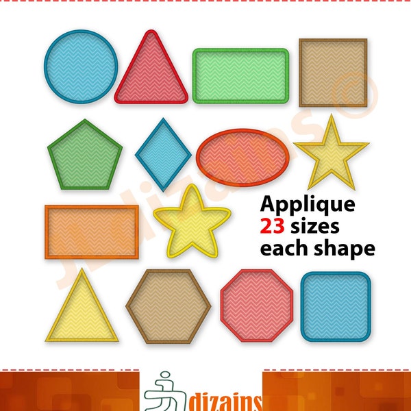 Basic Shapes Embroidery Designs - Etsy