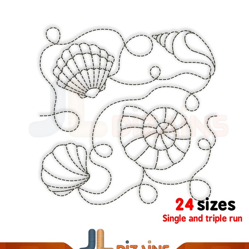 Sea Shells Machine Embroidery - Etsy