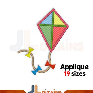 Kite Applique Embroidery Design. Kite Machine Embroidery Design With ...