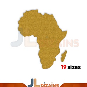 Africa Embroidery Design. Africa Continent Filled Stitch Embroidery ...