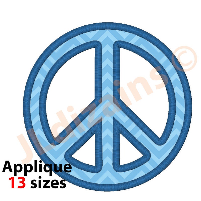 Peace Sign Applique - Etsy