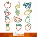 Fruit Applique Design Set. Fruit embroidery design set. | Etsy