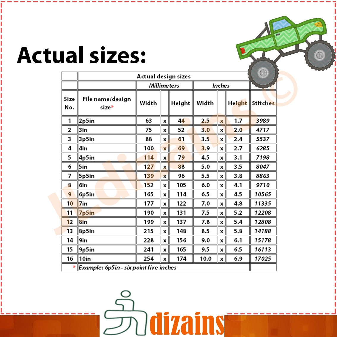 Monster Truck Applique Design. Monster Truck Embroidery | Etsy