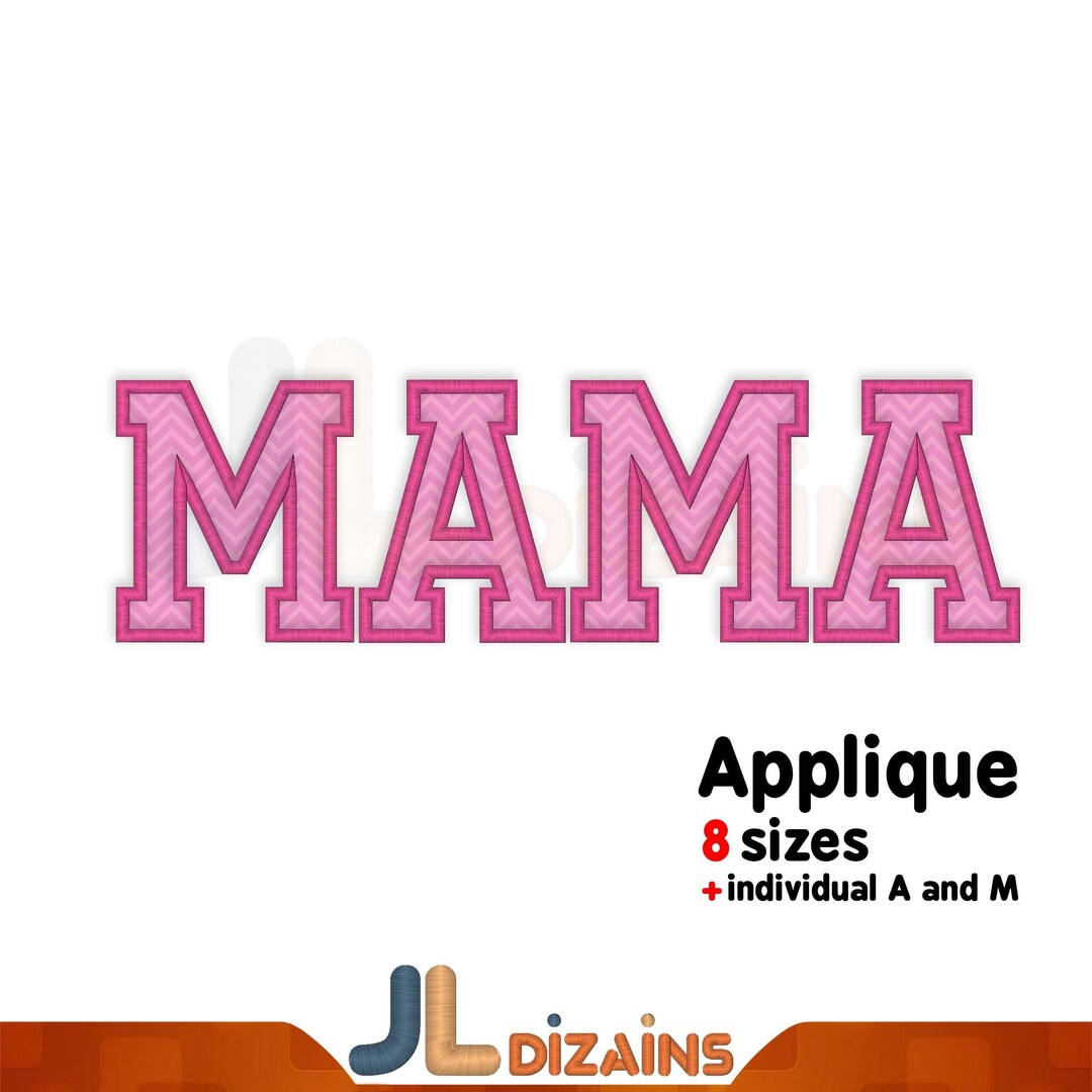 MAMA Embroidery Design. MAMA Applique Embroidery Machine Embroidery ...