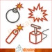 Explosives Applique Design Set. Bomb Applique. Dynamite Applique. Boom ...