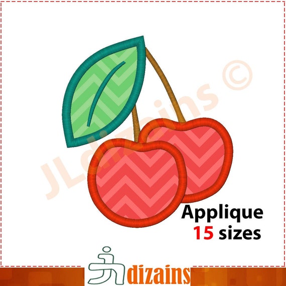 Cherry Applique Design. Cherry Embroidery Design. Embroidery - Etsy