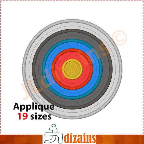 Archery Applique Embroidery Design. Archery Embroidery Design. | Etsy