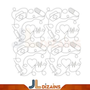 Nursing Quilting Embroidery Design. Nurse Quilt Block Embroidery ...