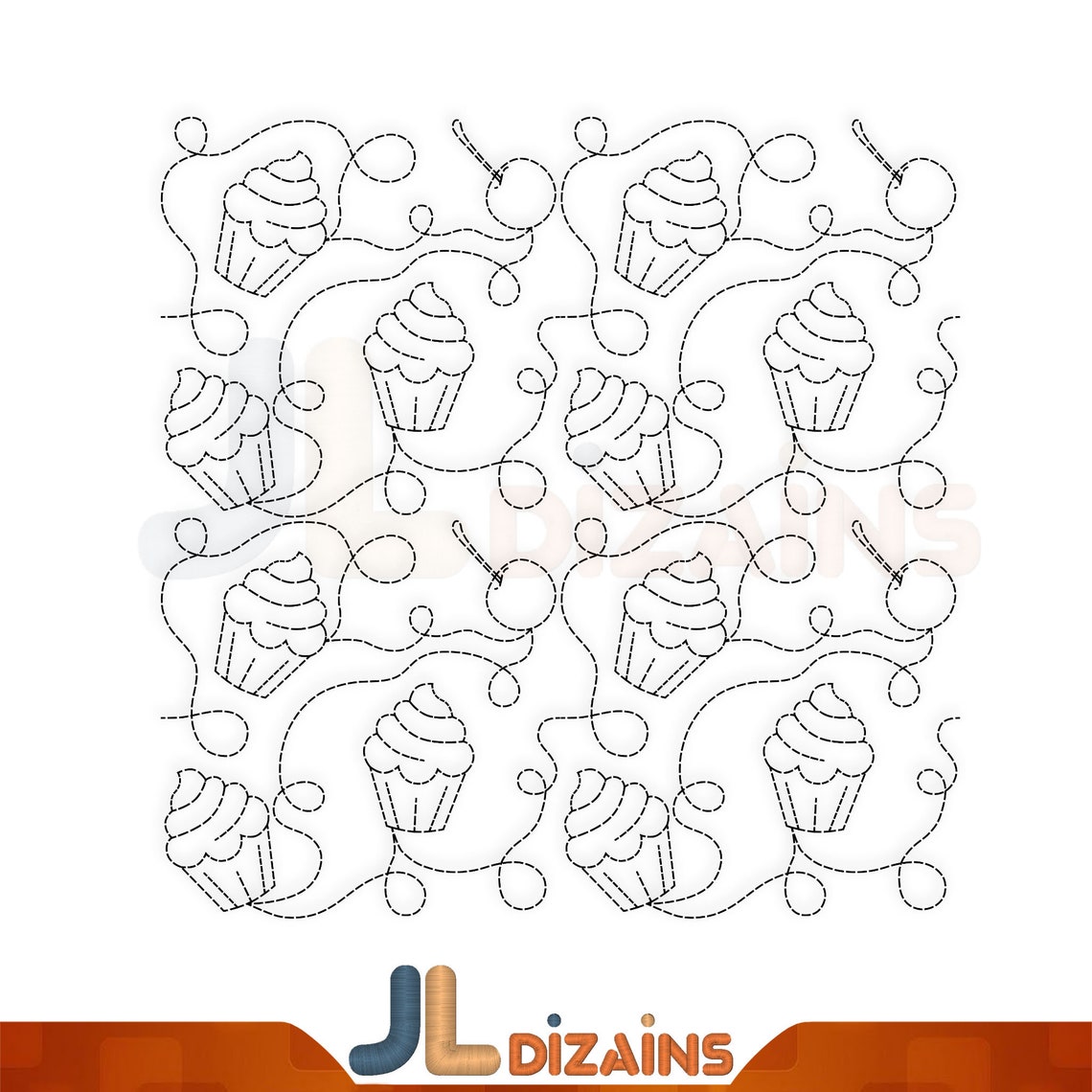 Cupcake Quilting Embroidery Design. Cupcake Quilt Block Embroidery ...