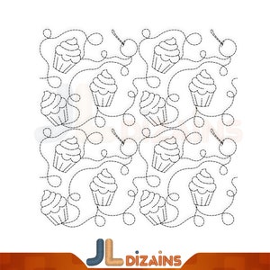 Cupcake Quilting Embroidery Design. Cupcake Quilt Block Embroidery ...