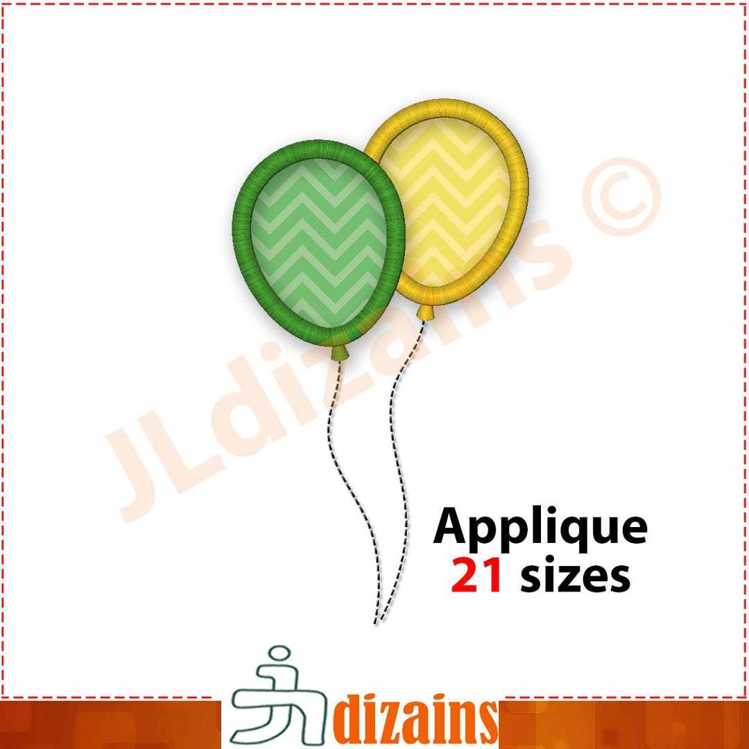 Balloons Applique Embroidery Design. Balloons Embroidery Design ...