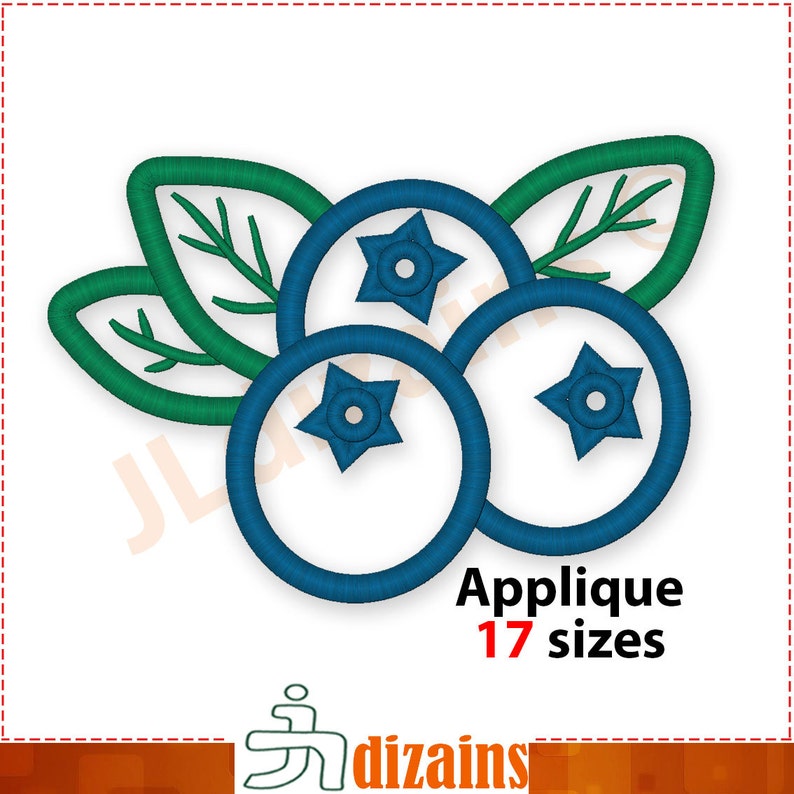 Blueberry Embroidery Design. Blueberry Applique Embroidery Design ...