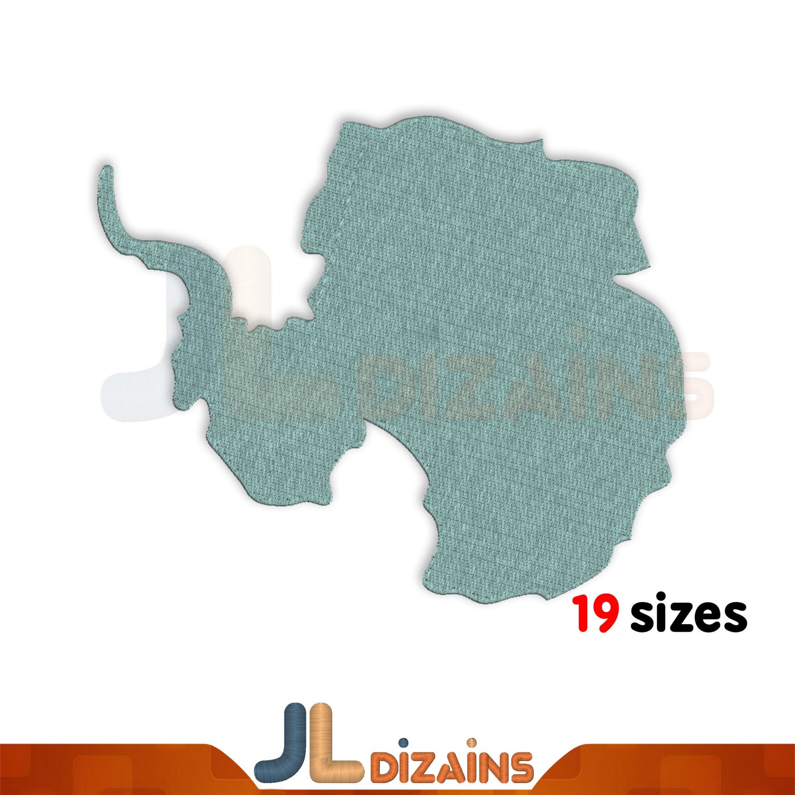 Antarctica Embroidery Design. Antarctica Continent Filled - Etsy