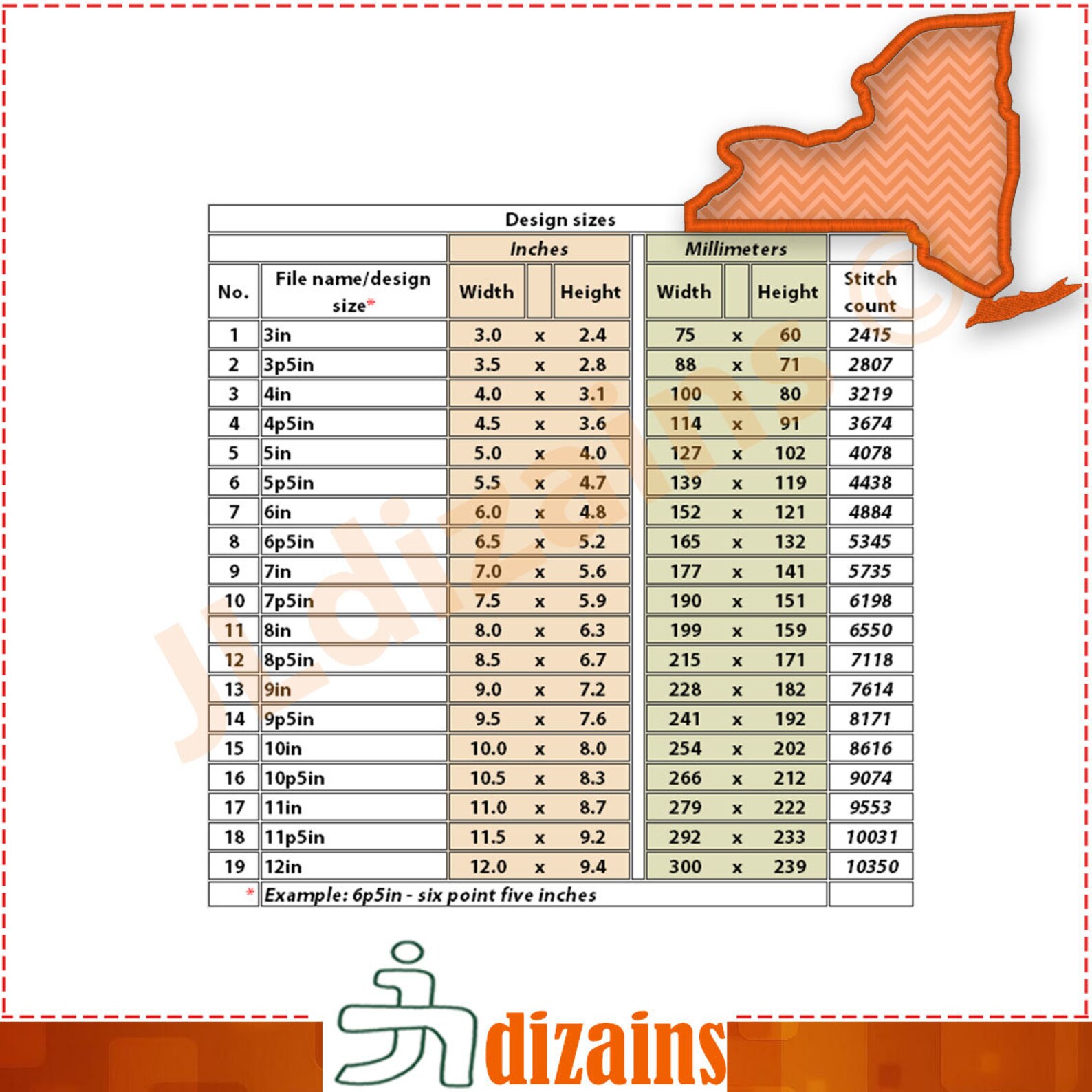 New York State Applique Embroidery Design. New York Machine Embroidery ...